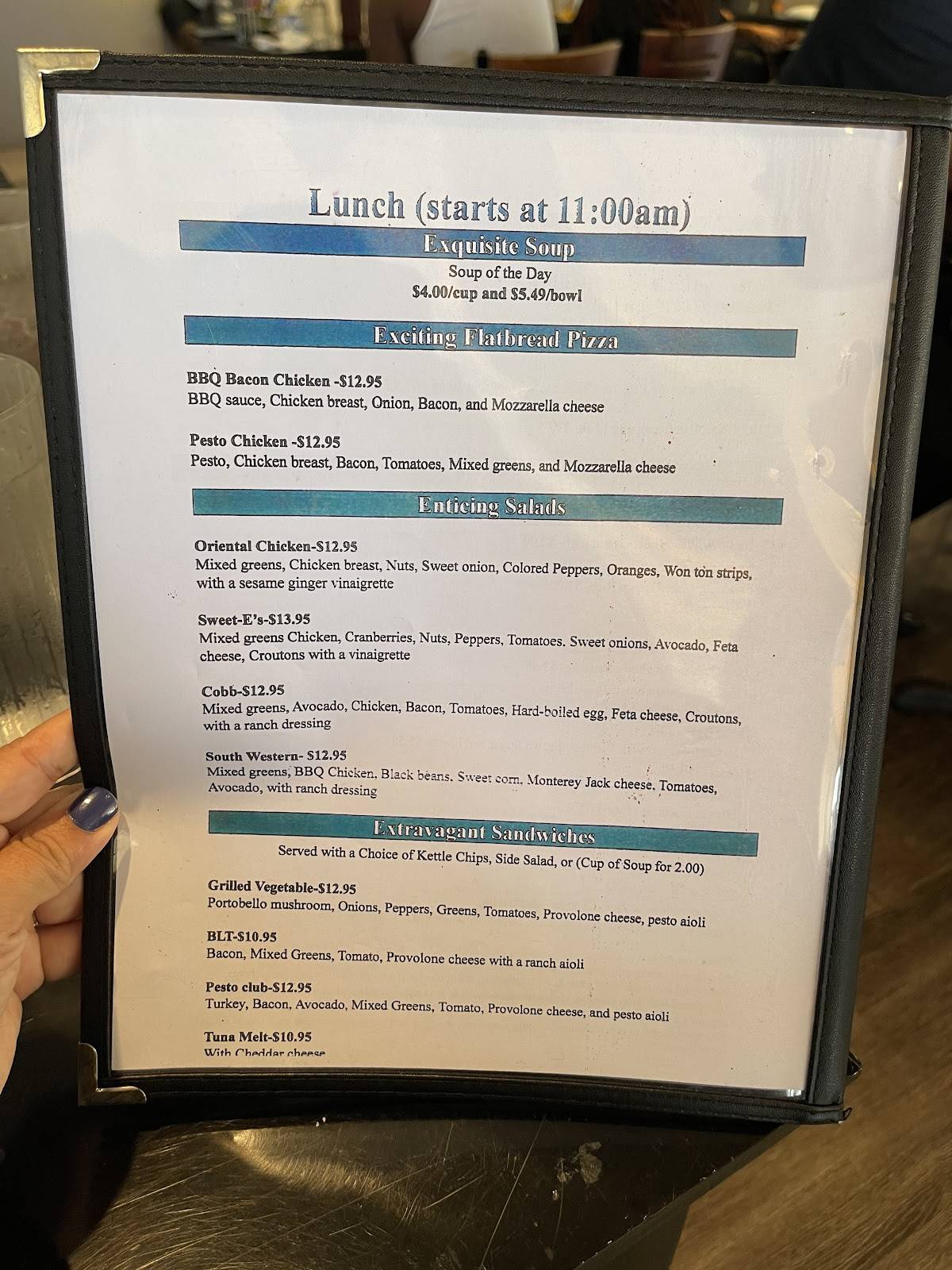 Menu at Sweet E's Café cafe, Honolulu