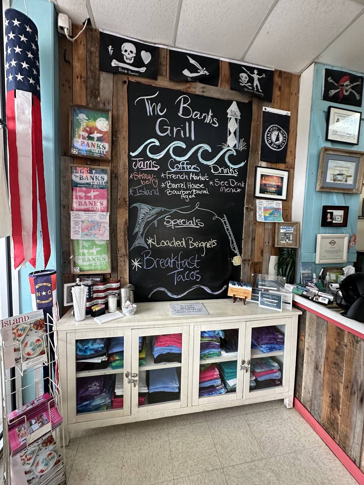 Menu at The Banks Grill cafe, Morehead City
