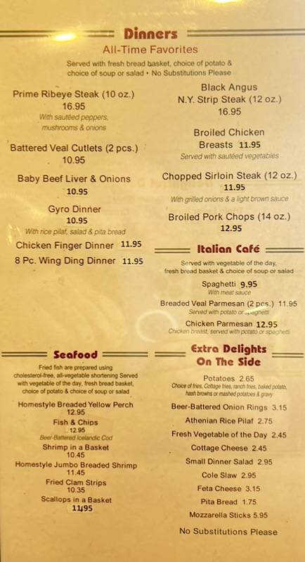 Menu at Wildflower Cafe, Charter Township of Clinton