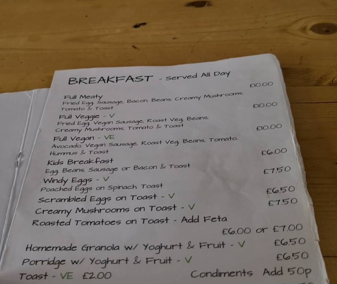 Menu at Windy Corner Stores & Cafe, Whitstable