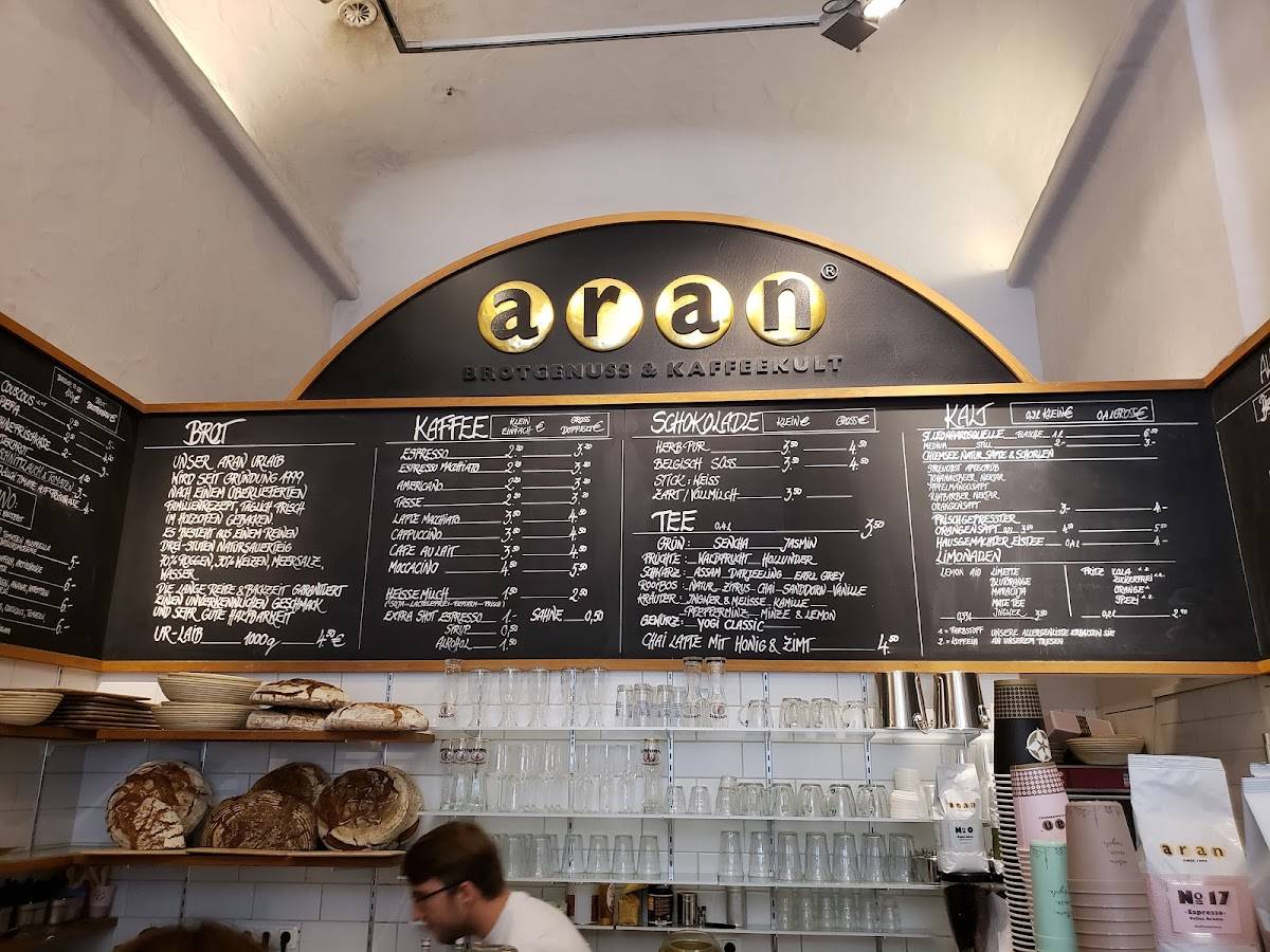 Speisekarte von aran Fünf Höfe cafe, München, Theatinerstraße 12