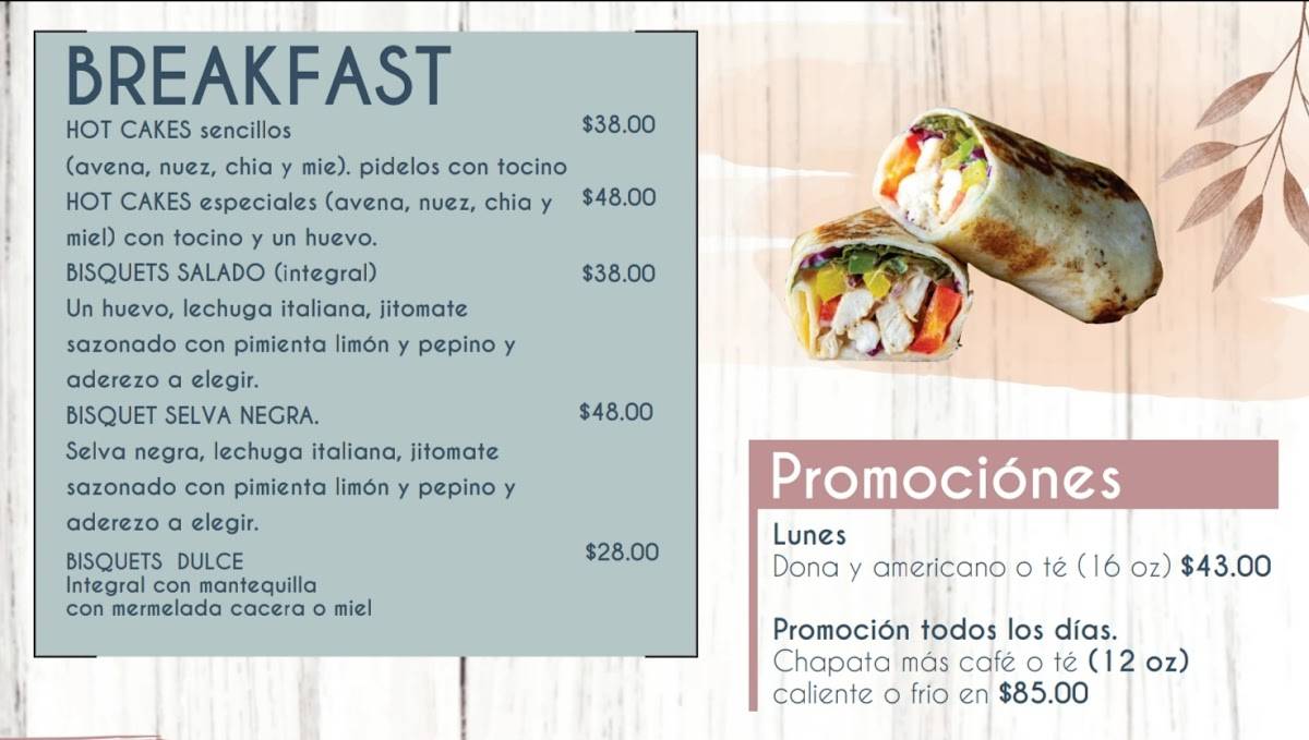 Carta de MALA KI CAFE, Zapopan