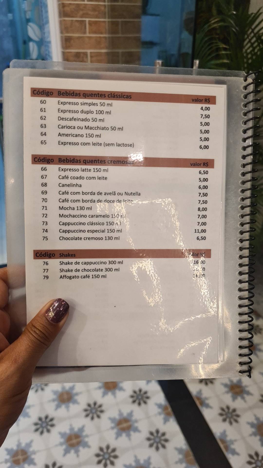 Menu em Cafeteria Maria Café, Jaguaribe