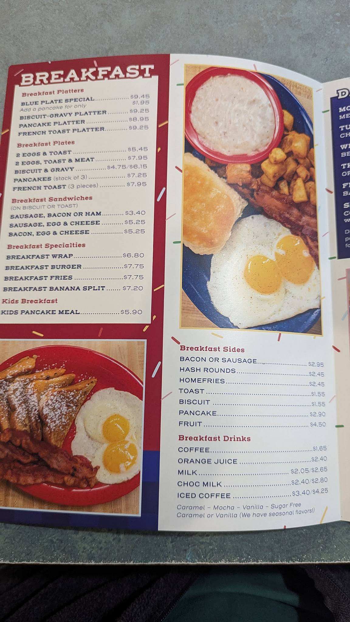 Menu at The Shakery: Eats & Treats South Point cafeteria, South Point