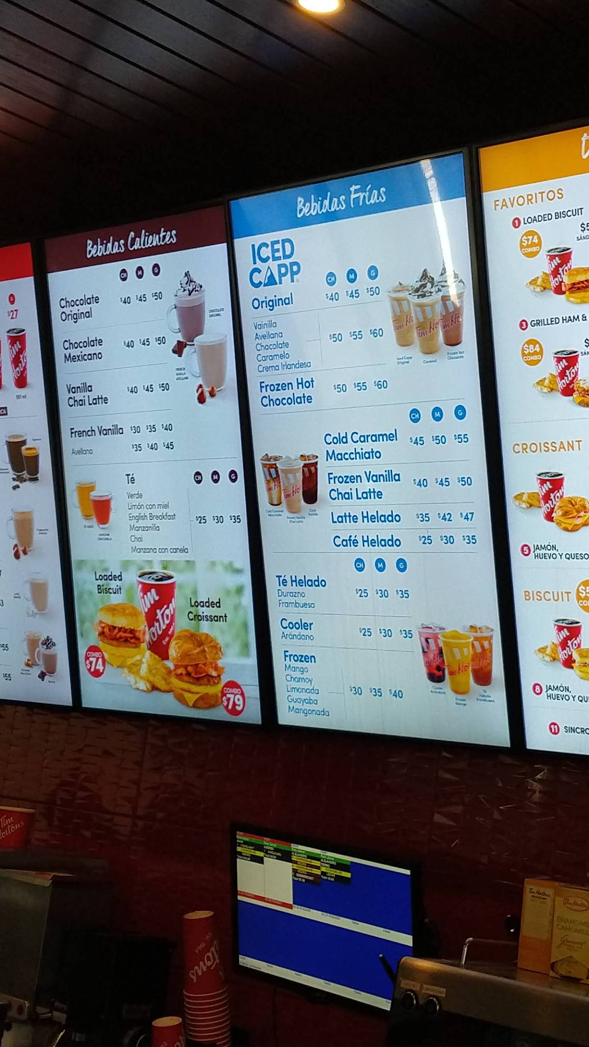 Carta del café Tim Hortons Pletórico, Monterrey, Carretera Nacional 100 ...