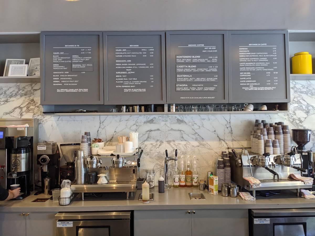 Menu at Caffe Luxxe cafe, Los Angeles, San Vicente Blvd #101