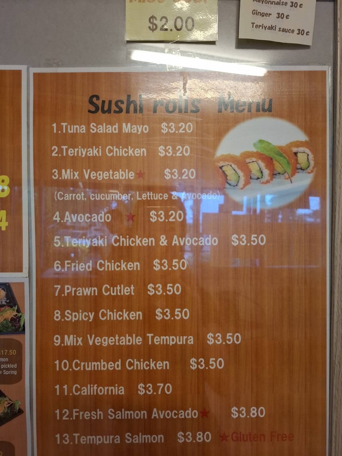 Menu at Kibune restaurant, Woree