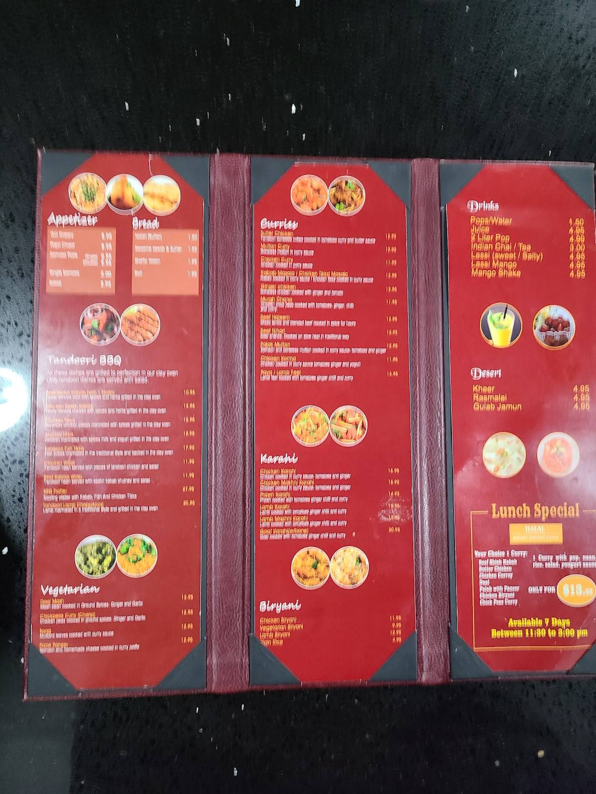Menu at Faisal Kabab Hut restaurant, Calgary