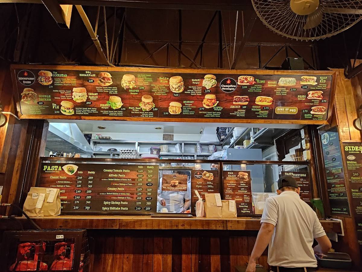 Menu at Campfire Burgers & More - Sct Limbaga restaurant, Quezon City