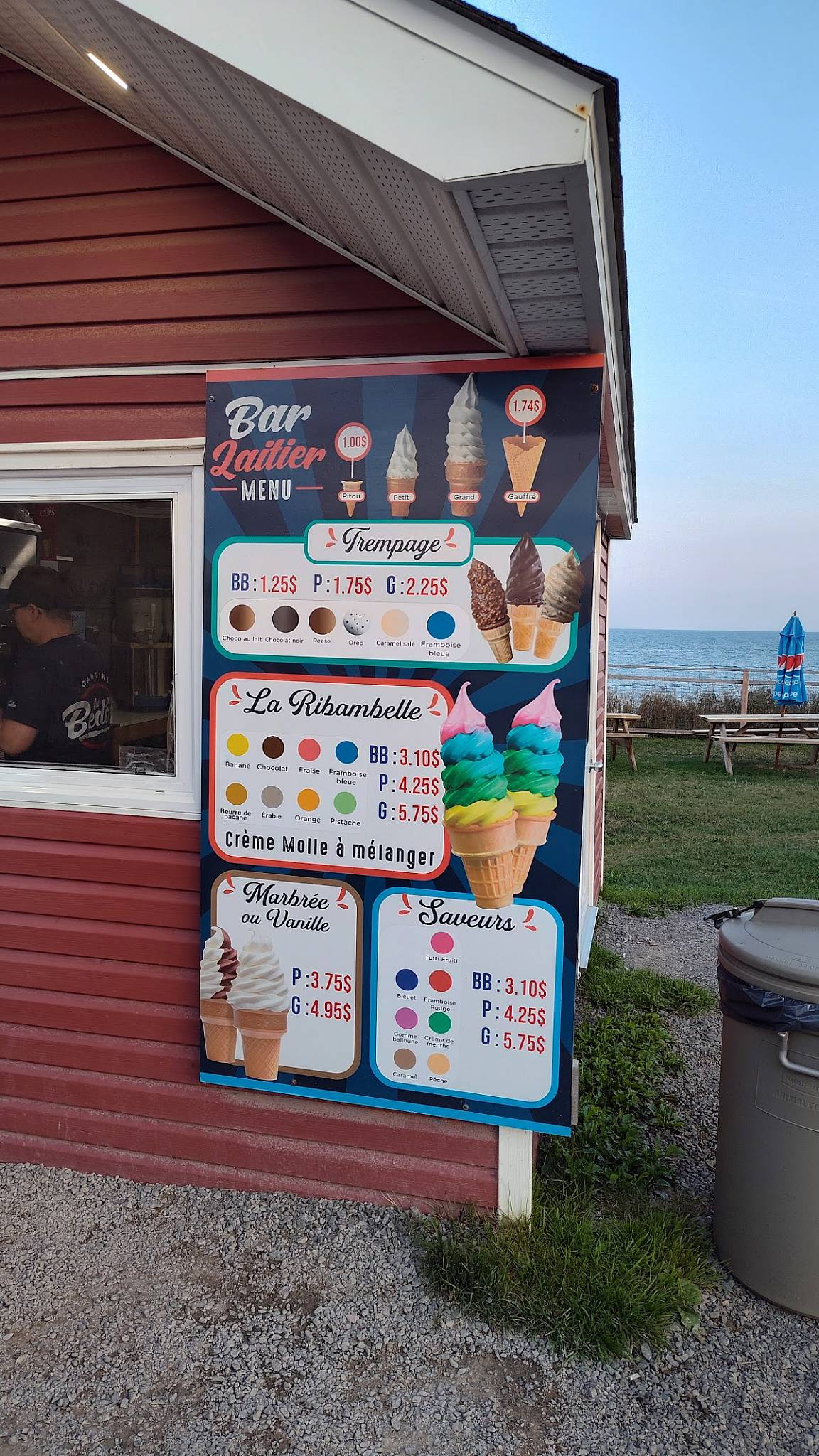 Menu au Cantine Bar Laitier Au Plein Bedon, Chandler