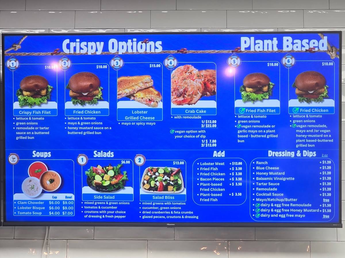 Menu at The Hungry Captain - Best Maine Lobster Rolls in Cape Coral ...