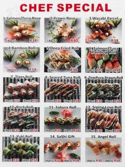 Menu at Yuki Sushi & Asian Cuisine Brackenfell restaurant, Cape Town ...