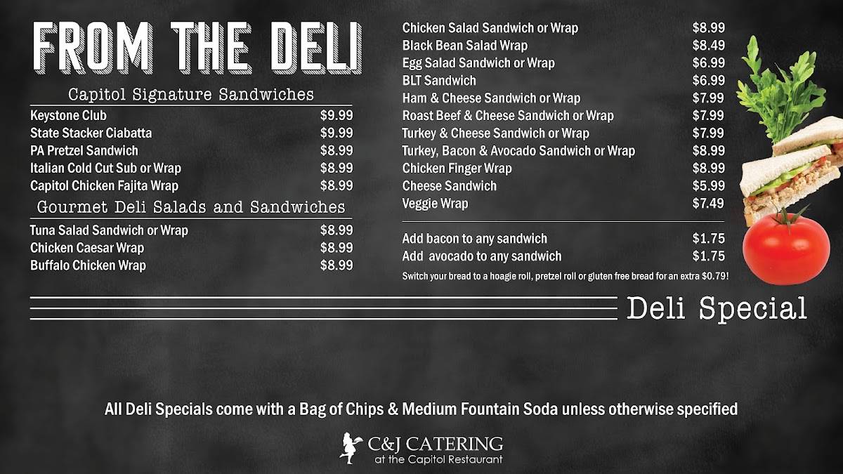 Menu at Capitol Restaurant by C&J, Harrisburg