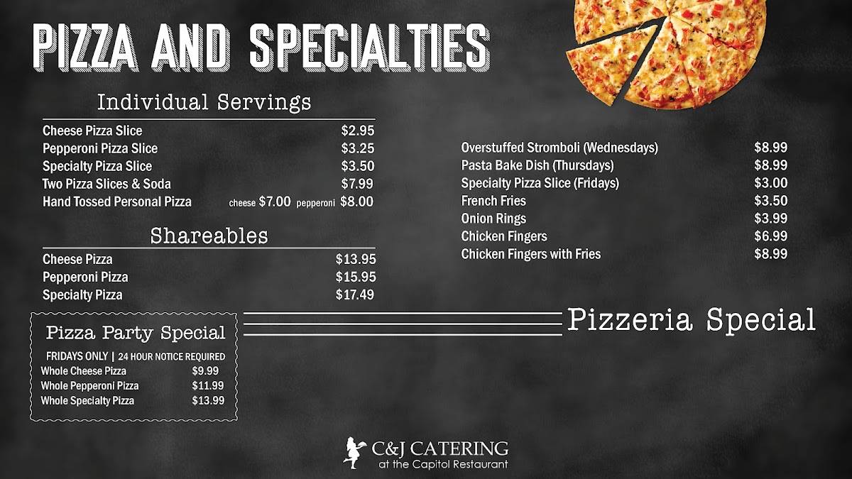 Menu at Capitol Restaurant by C&J, Harrisburg