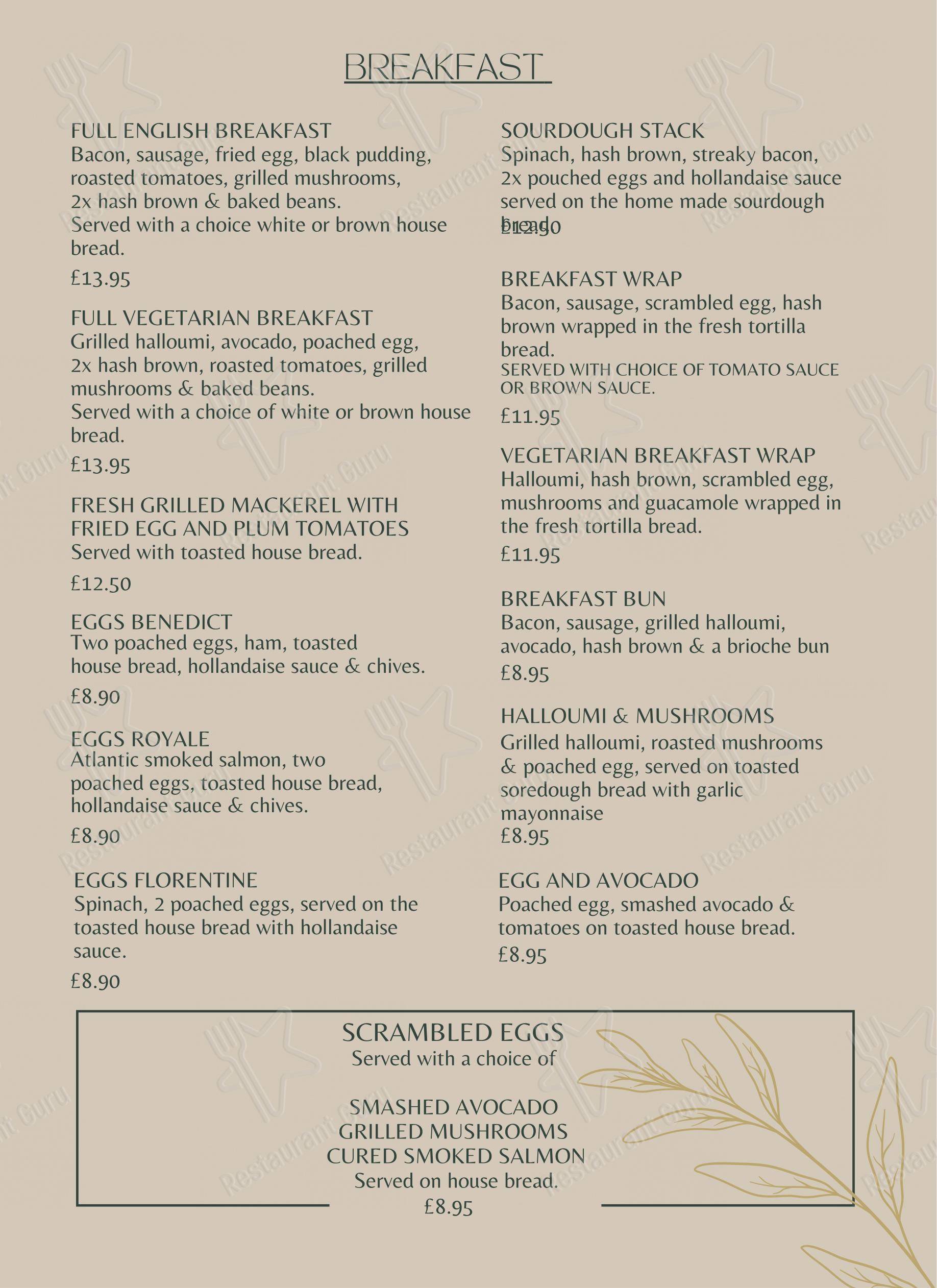 Menu at Capri @ The Vine restaurant, Wakefield