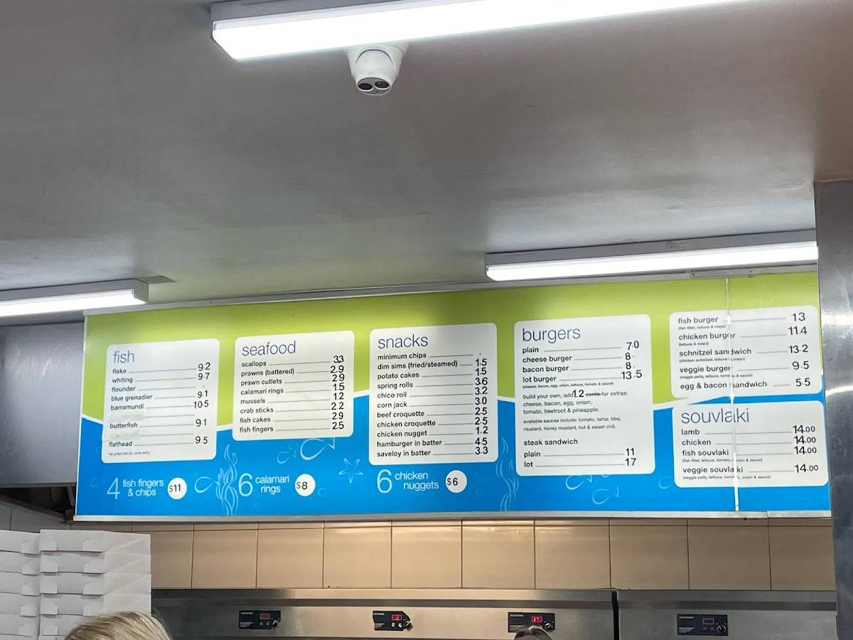 Menu at Captain K Fish & Chips fast food, Lilydale