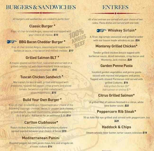 Menu at Thirty Restaurant and Lounge, Toronto