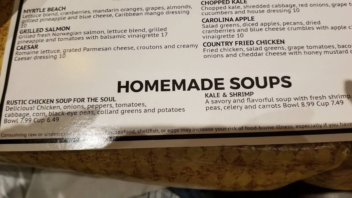Menu at Carolina Kitchen restaurant, Brandywine