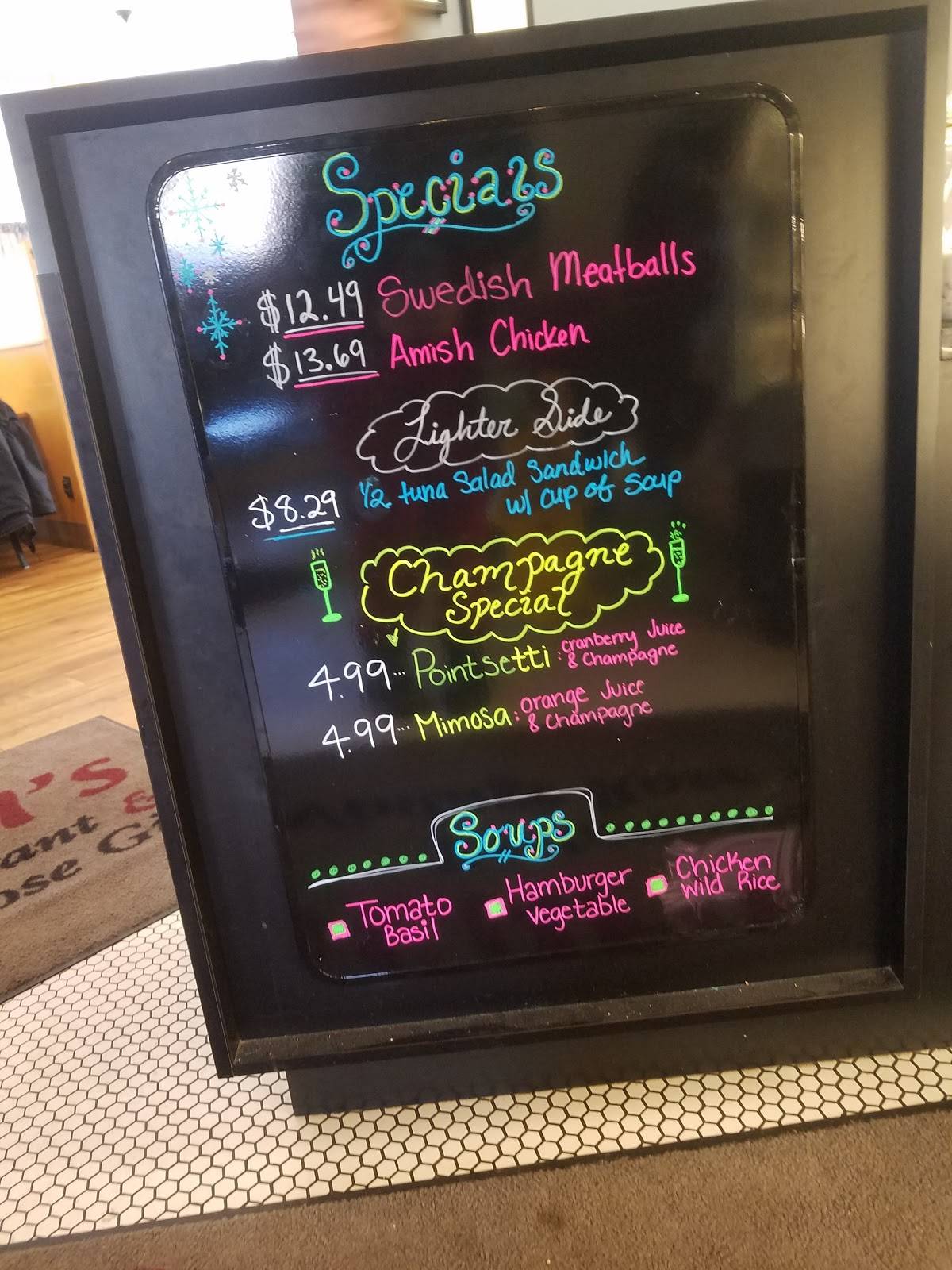 Menu at Carol's restaurant, Blaine, Aberdeen St NE