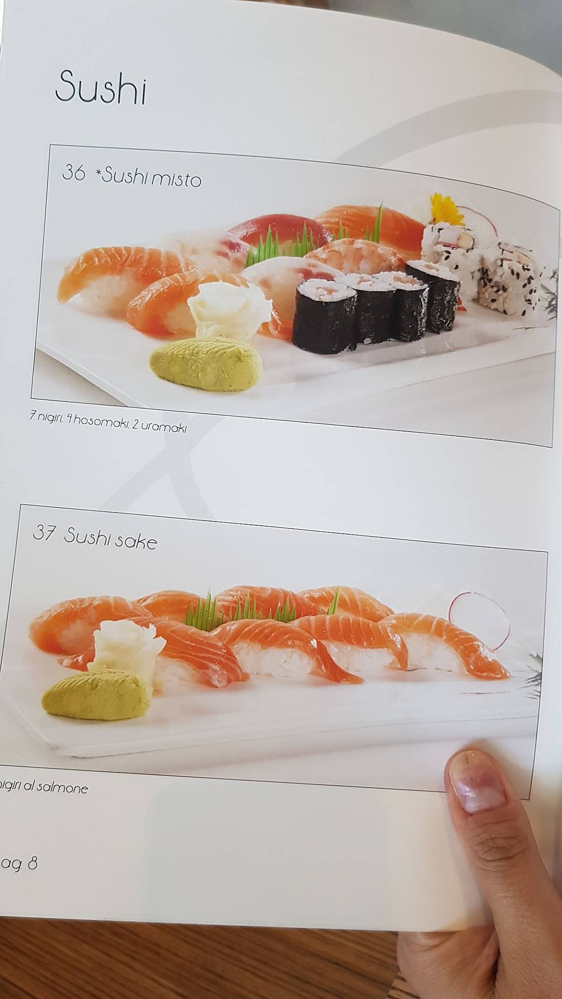 Speisekarte von Osaka restaurant, Carrara