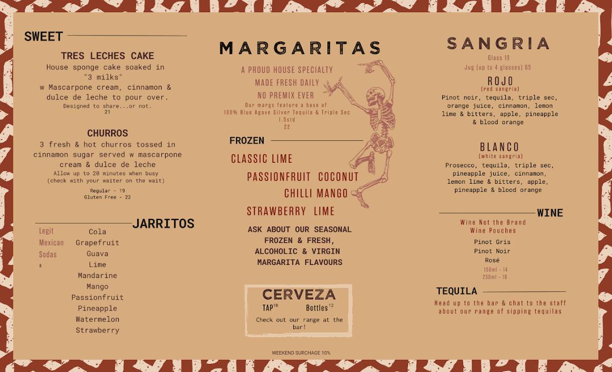 Menu at Cartel Taqueria - Qbn restaurant, Queanbeyan East
