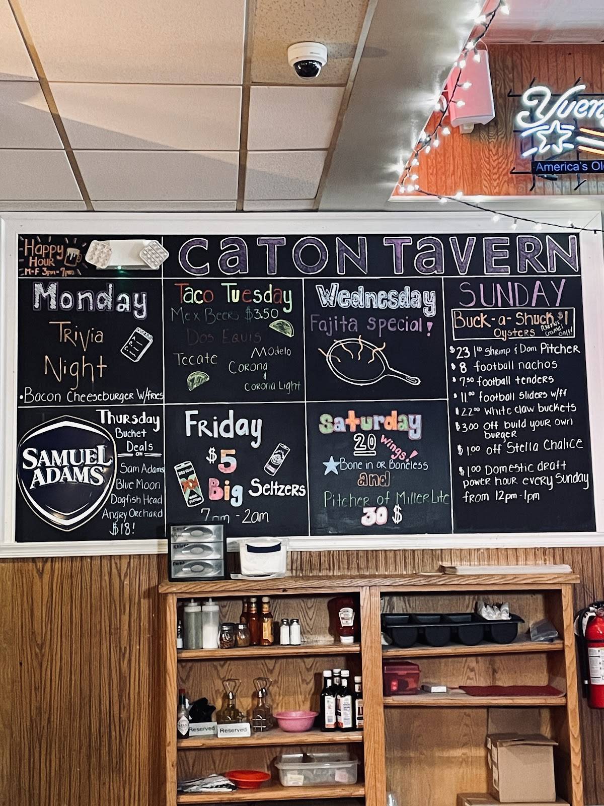 Menu at Caton Tavern & Restaurant, Catonsville