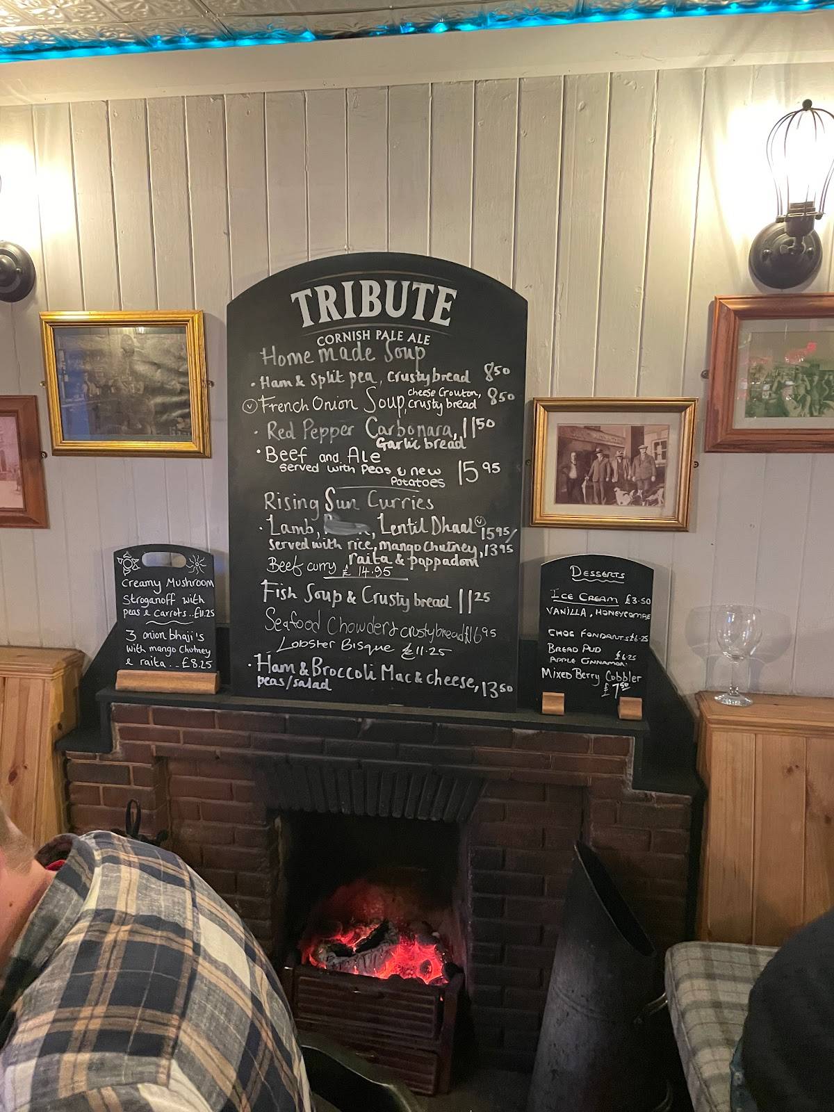 Menu at The Rising Sun pub & bar, Kingsand
