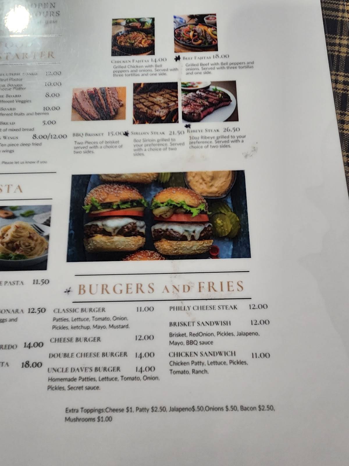 Menu at Cedar Restaurant, Rockaway Beach