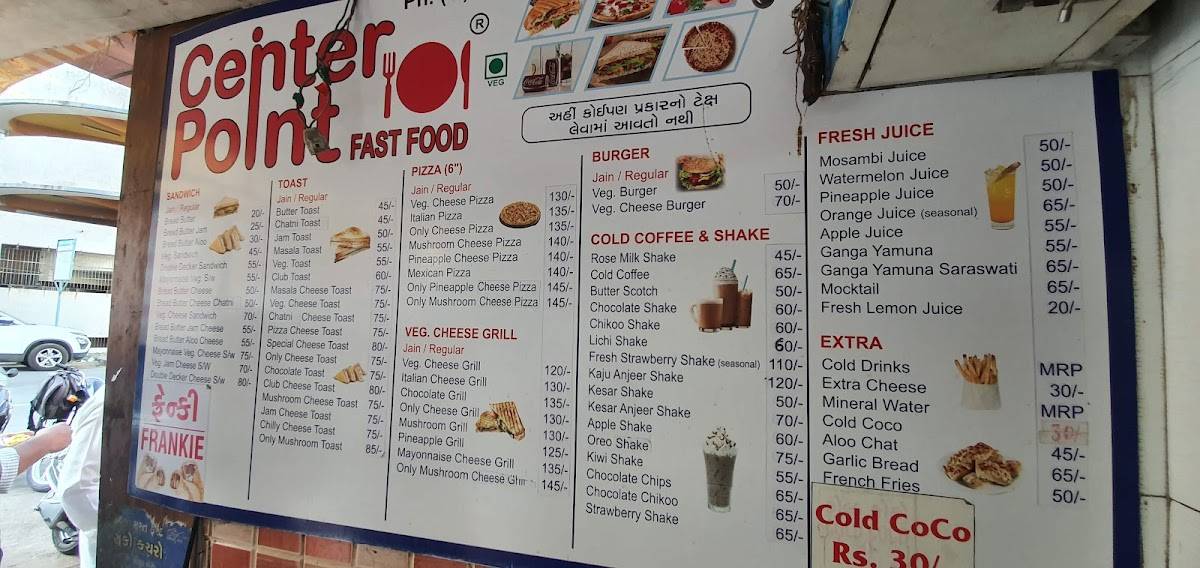 Menu at Center Point Fast Food, Surat, Ring Road