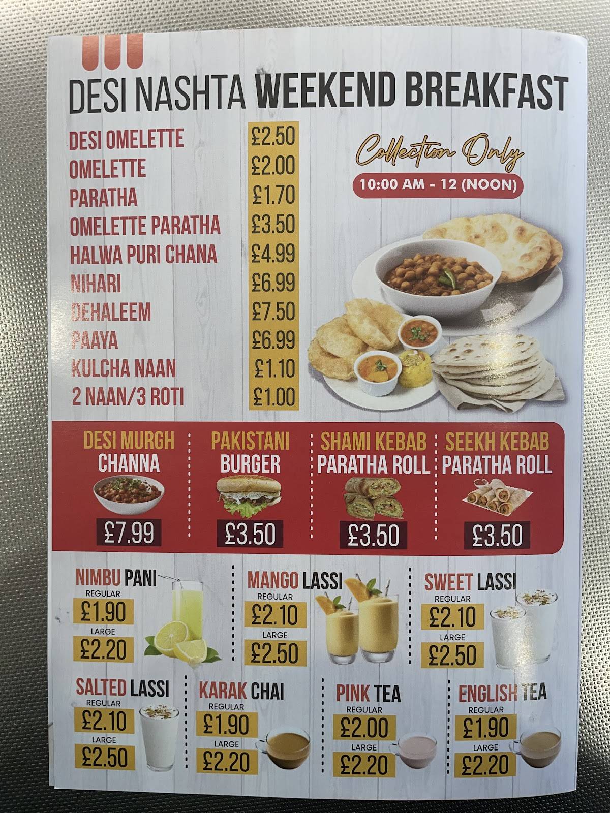 Menu at Chachas Roti Junction Dudley restaurant, Dudley