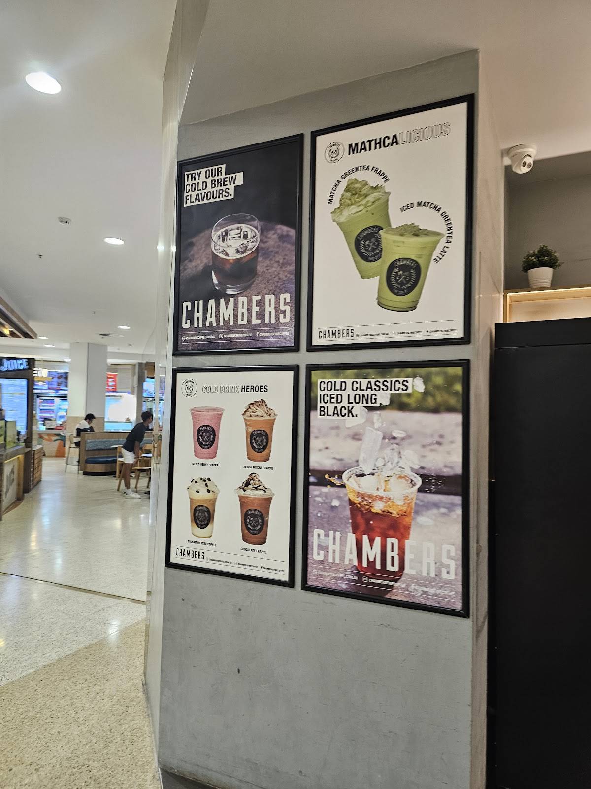 Menu at Chambers fine coffee @ Macquarie Kiosk cafe, Macquarie Park