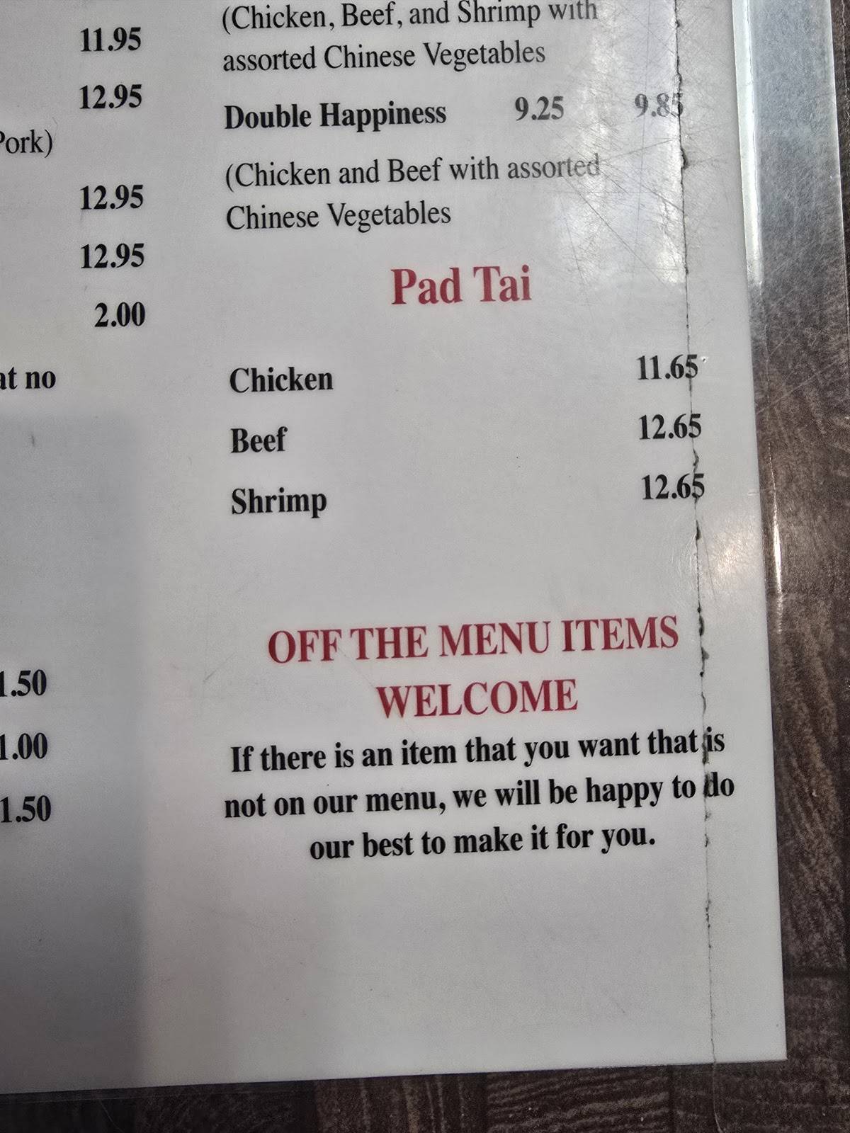 Menu at Chan's Garden Restaurant, Saginaw