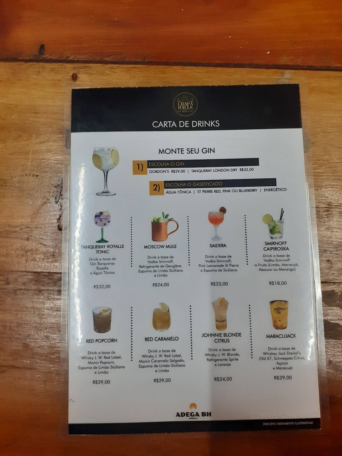 Menu em Chapa Halls Bistrô restaurante, Contagem