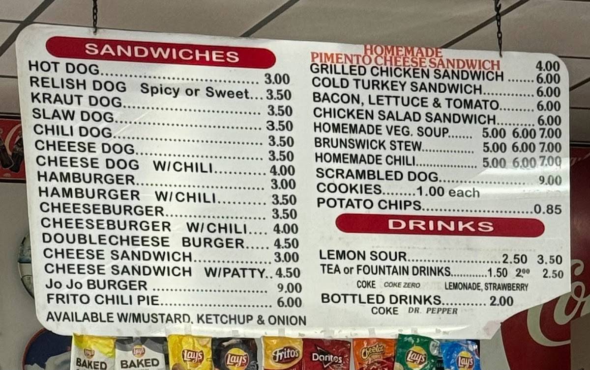 Menu at Charlie Joseph's restaurant, LaGrange, W Point Rd