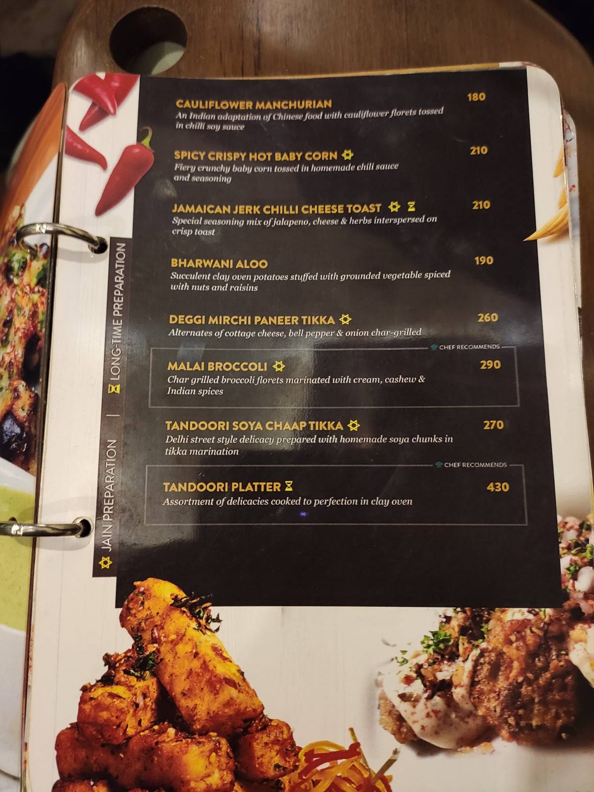 Menu at Food nirvana, Chennai, Marshall
