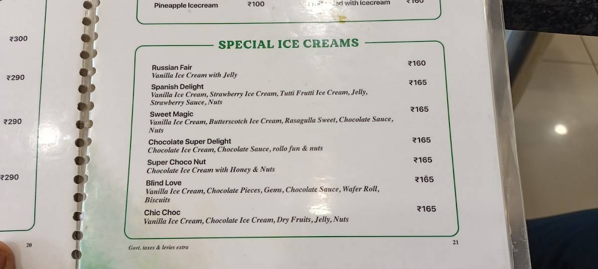 Menu at Geetham Veg Restaurant, Chennai, Thirushoolam