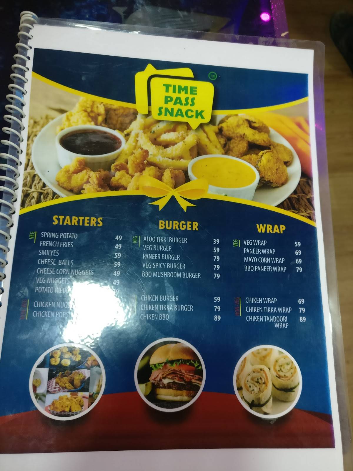 Menu at Time Pass Snack, Chennai, Thulukanathamman Koil St