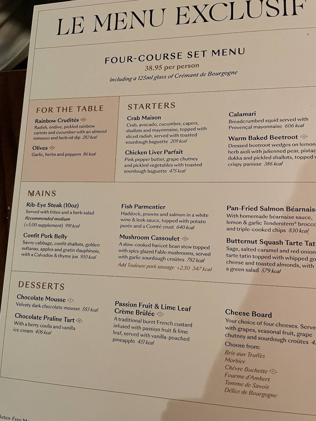Menu at Côte Chester pub & bar, Chester