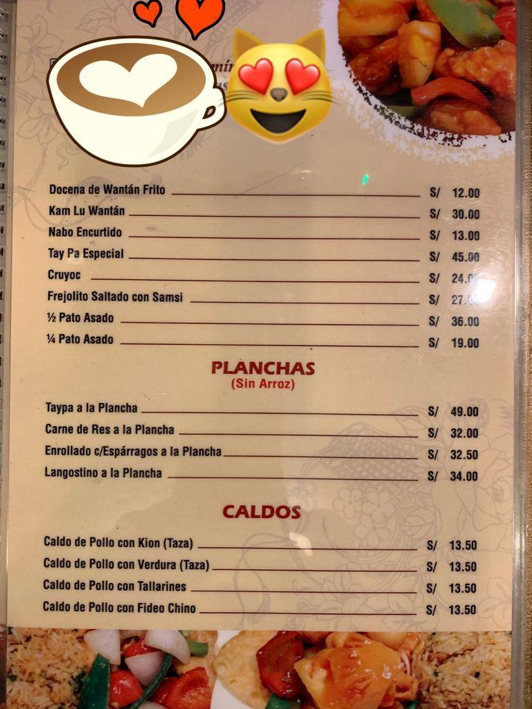 Carta del restaurante Chifa El Osito - Callao, Callao