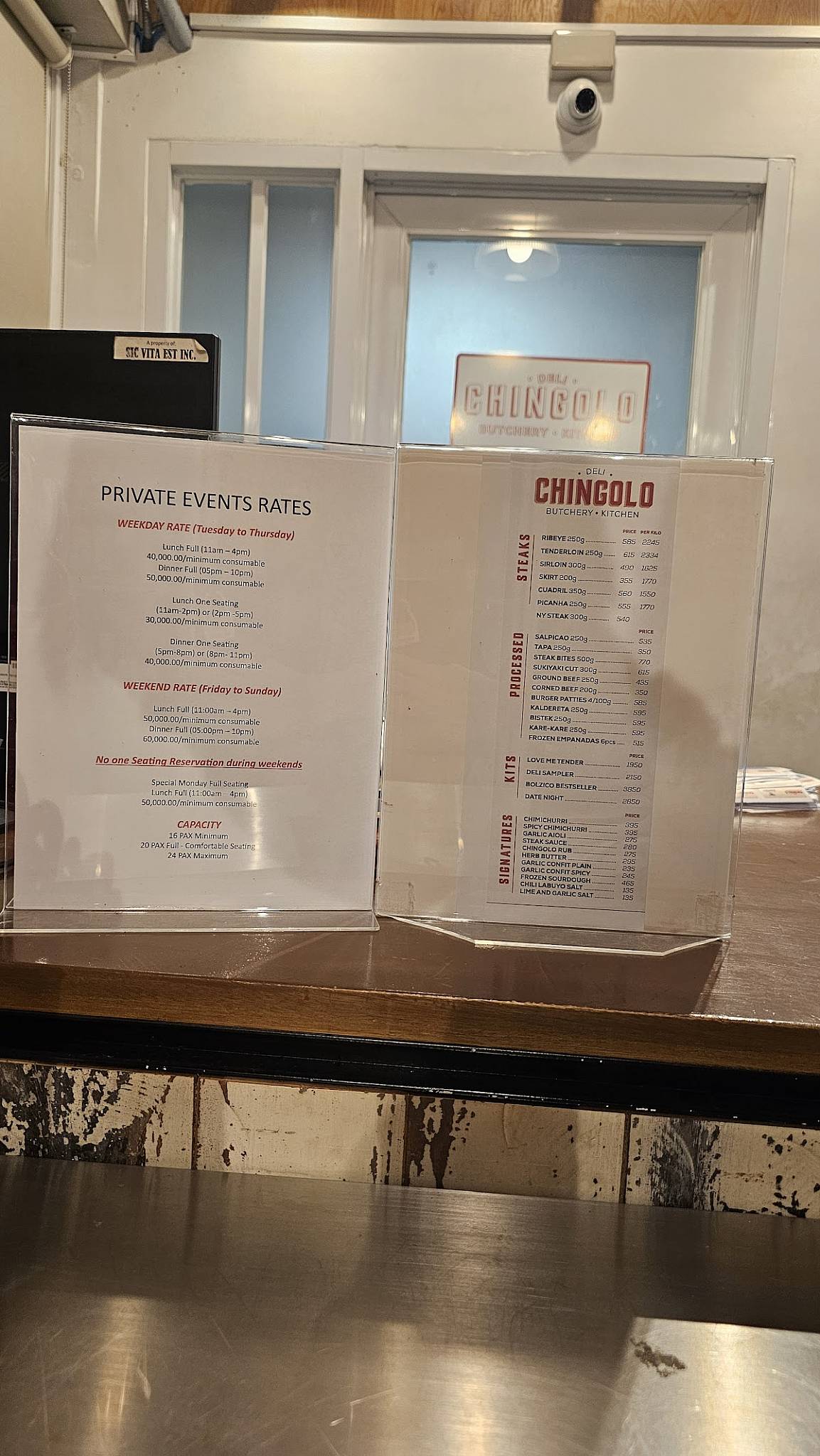 Menu at Chingolo Deli restaurant, Makati
