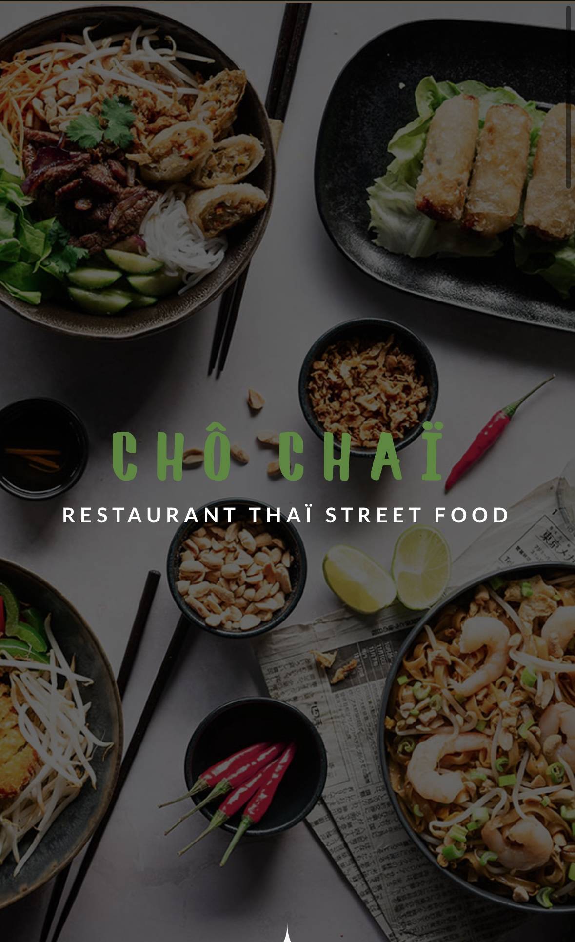 Menu au Chô Chaï Lunel - Thaï Street Food restaurant, Lunel