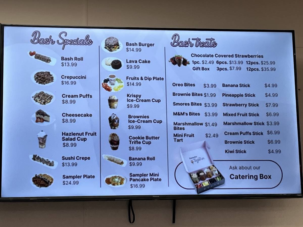 Menu at Chocolate Bash desserts, Phoenix