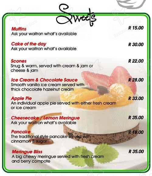 Menu at Choices Coffee Shop and Confectionary cafe, Johannesburg