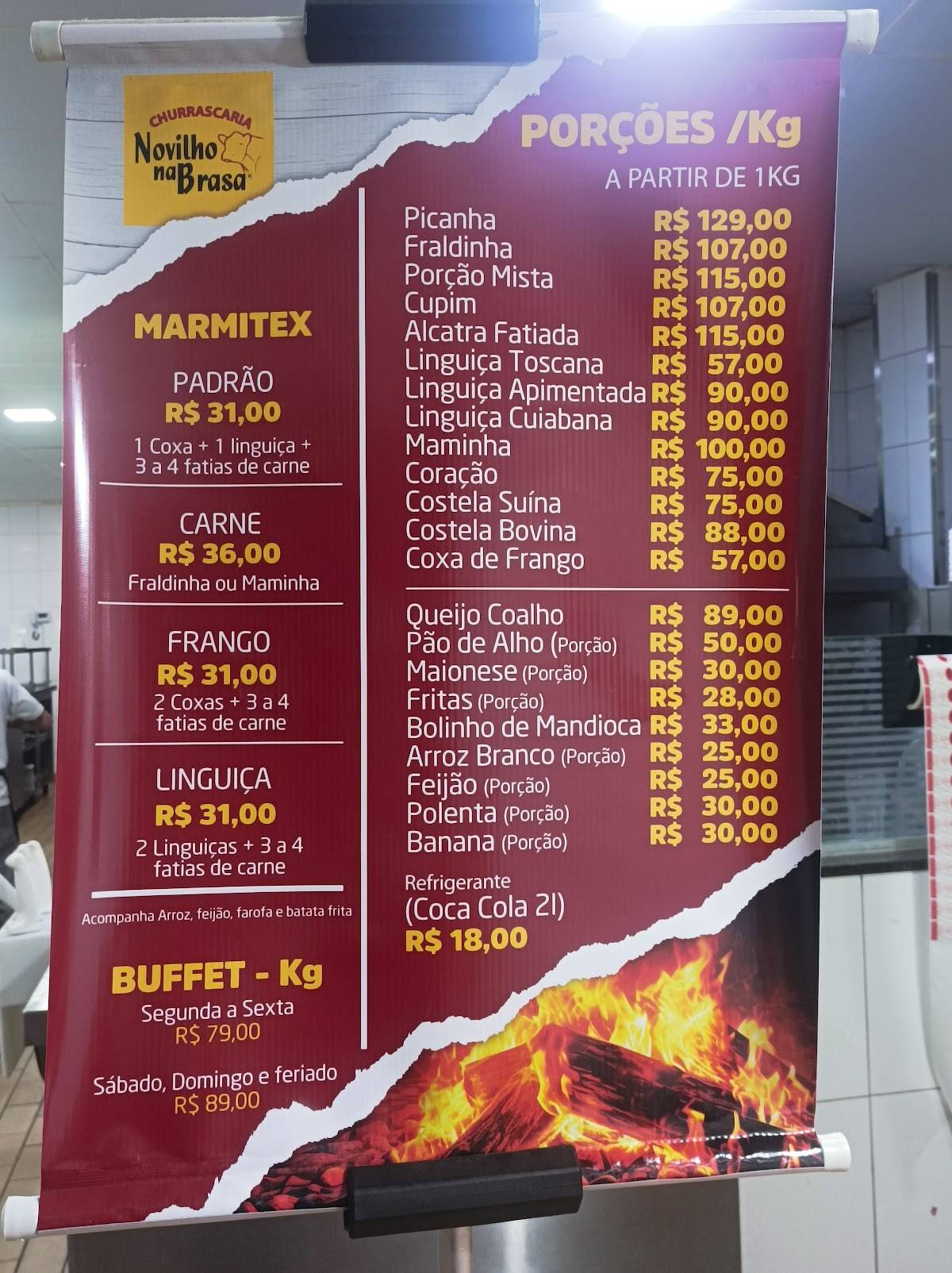 Menu em Churrascaria Novilho na Brasa, Santo André, Av. Higienópolis