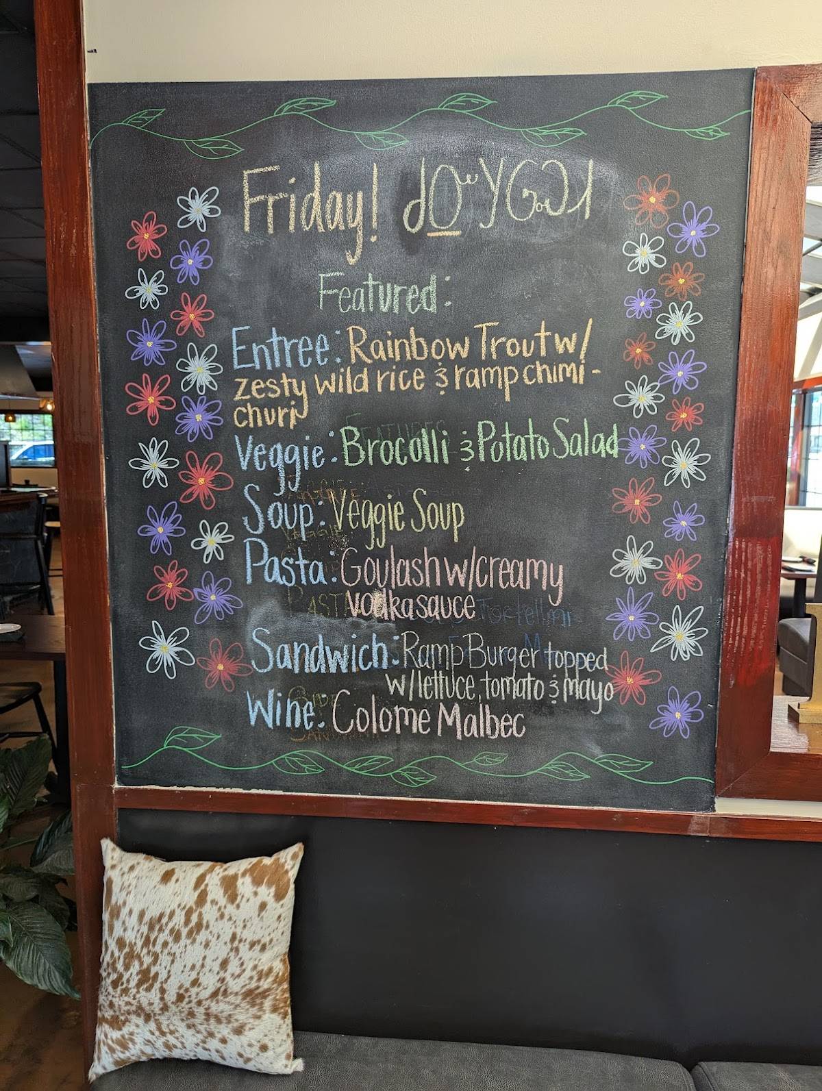 Menu at Circle H Chophouse pub & bar, Cherokee