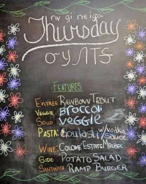 Menu at Circle H Chophouse pub & bar, Cherokee