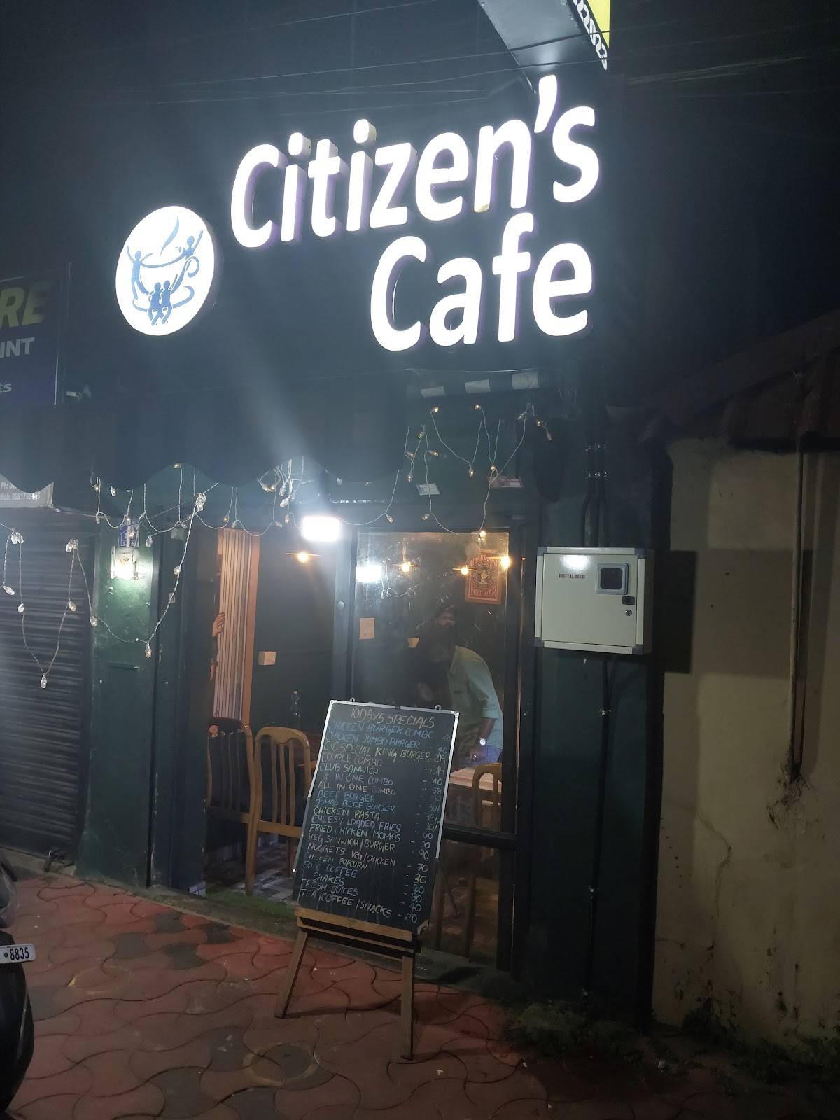 Menu at Citizen's Cafe - House of Commons, Thiruvananthapuram