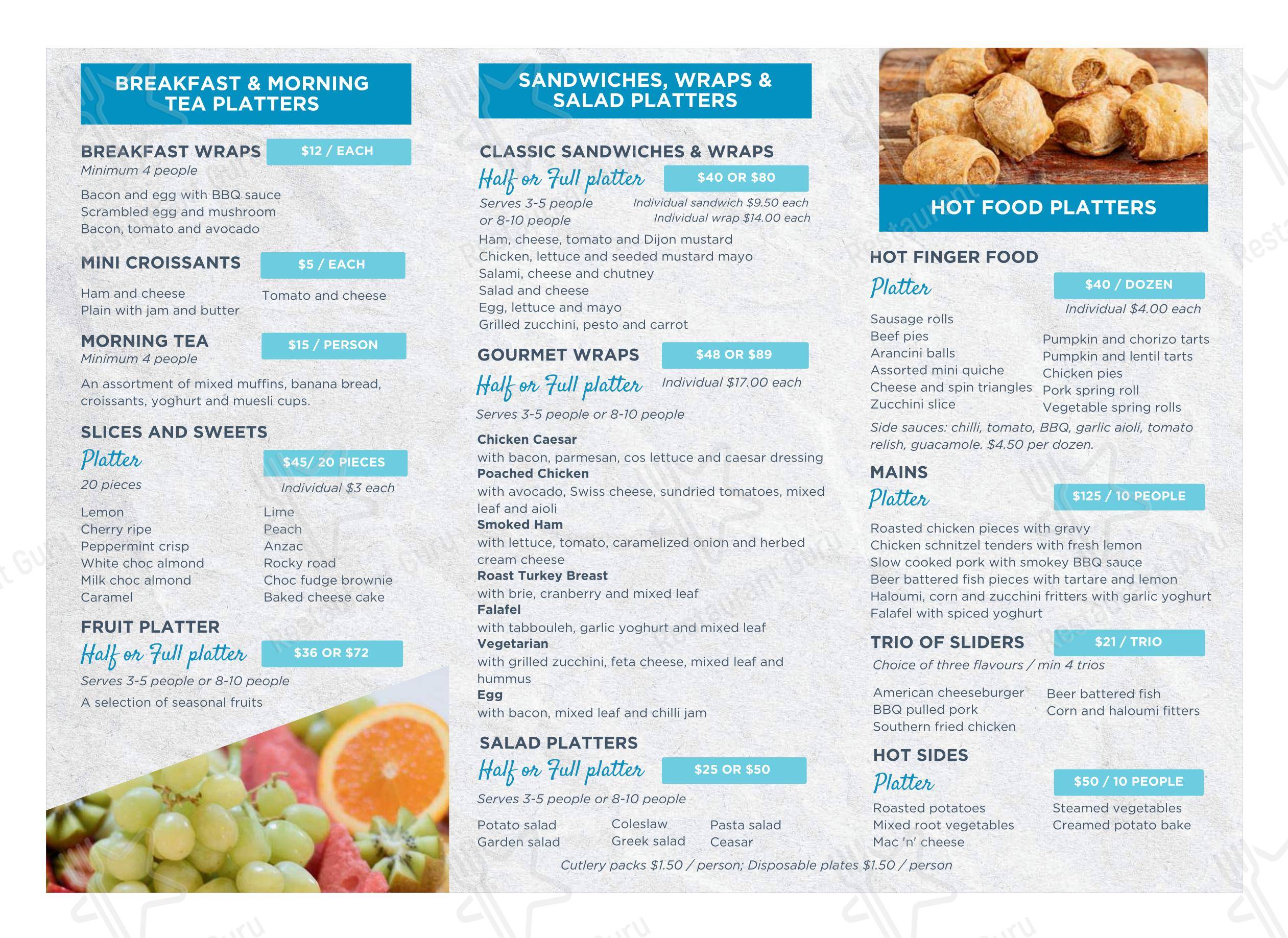 Menu at Civic Kitchen & Catering North Nowra cafe, North Nowra