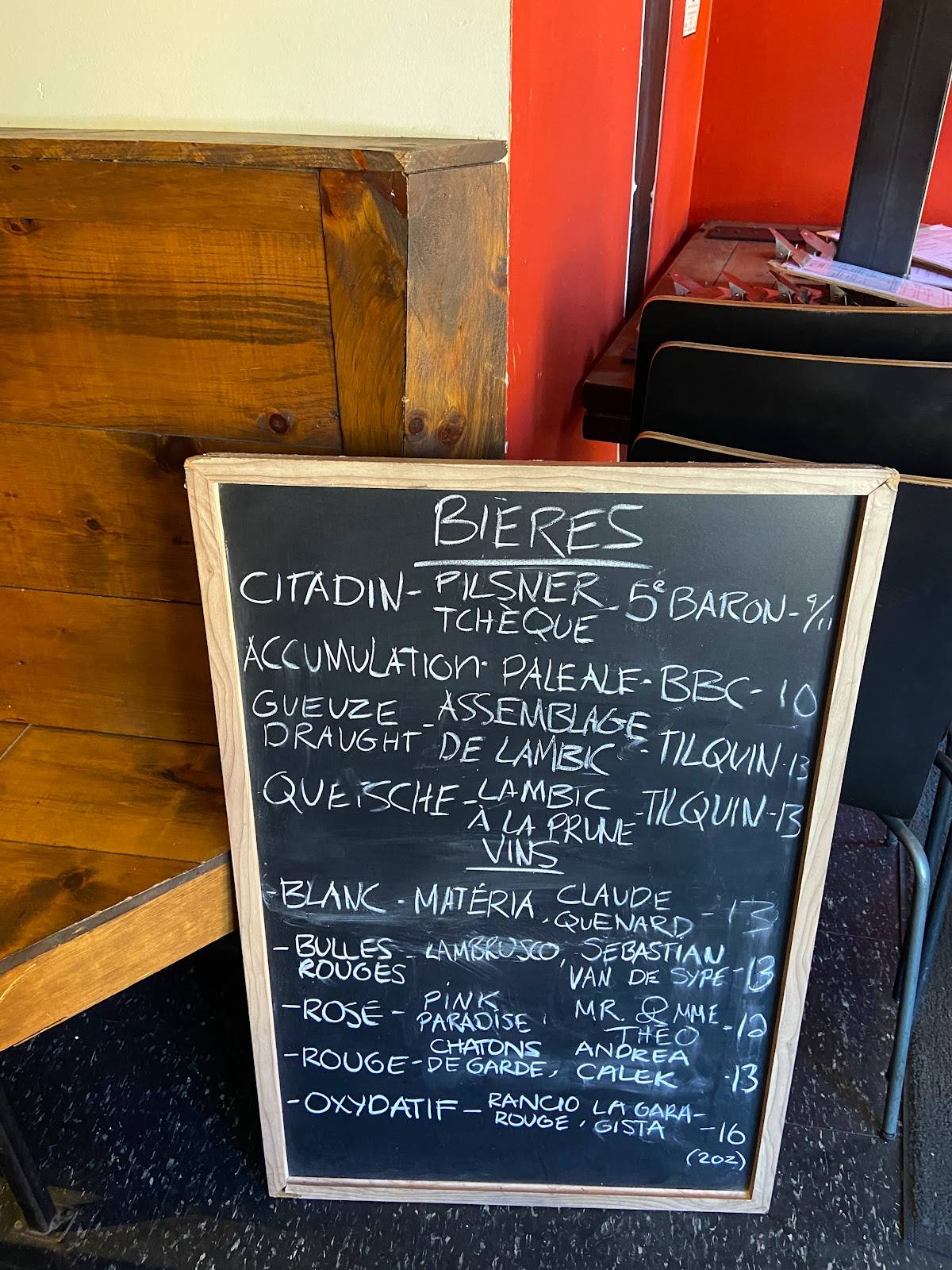 Menu au Clandestin,Cuisine Créative restaurant, Gatineau