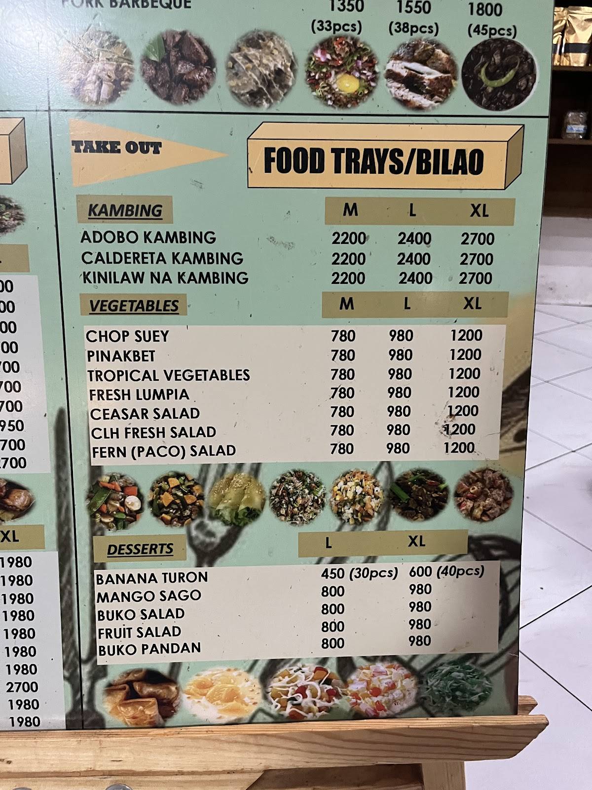 Menu at Clark Lomi House restaurant, Mabalacat
